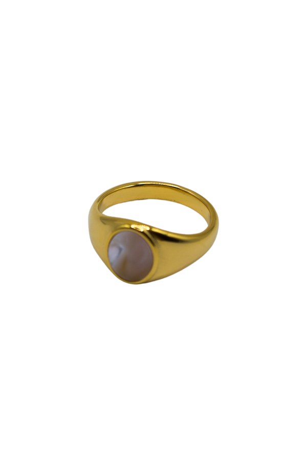 18K Pearlescent Statement Ring - Maude