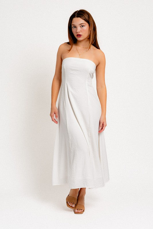 Tube Maxi Dress - White - Maude