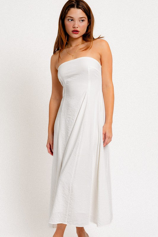 Tube Maxi Dress - White - Maude