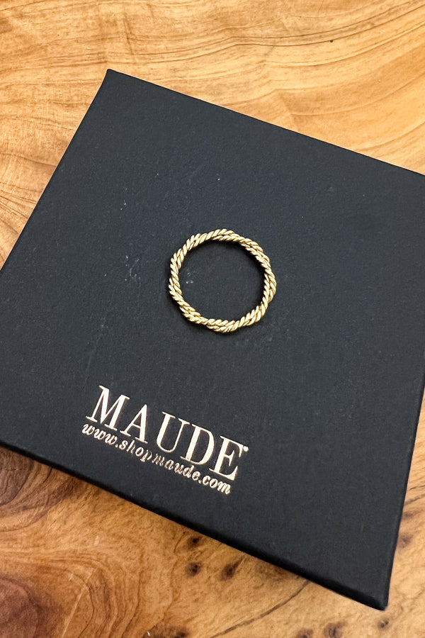 18K Double Twisted Rope Ring - Maude