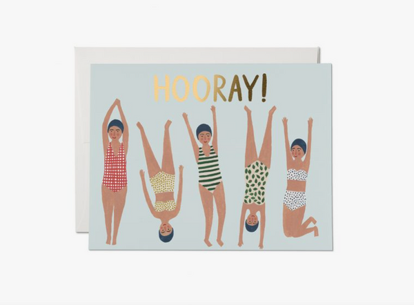 Red Cap Cards - Swimmers Congratulations Card - Maude